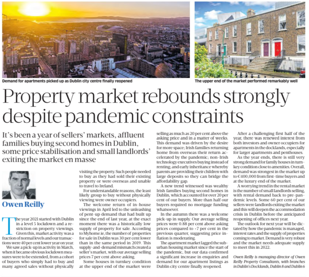 Sunday Business Post features our review of the market | Owen Reilly